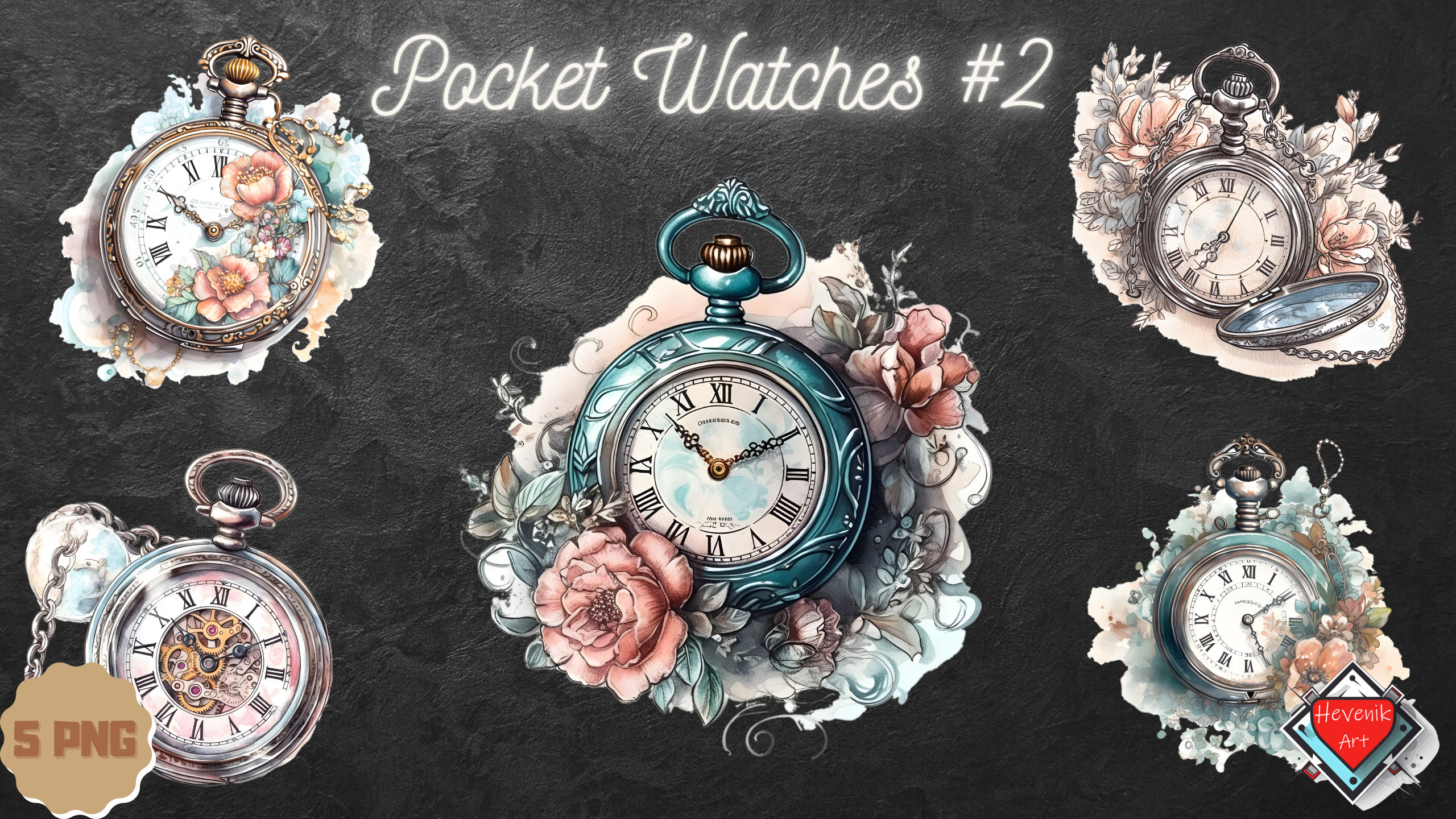 Vintage Pocket Watch Art