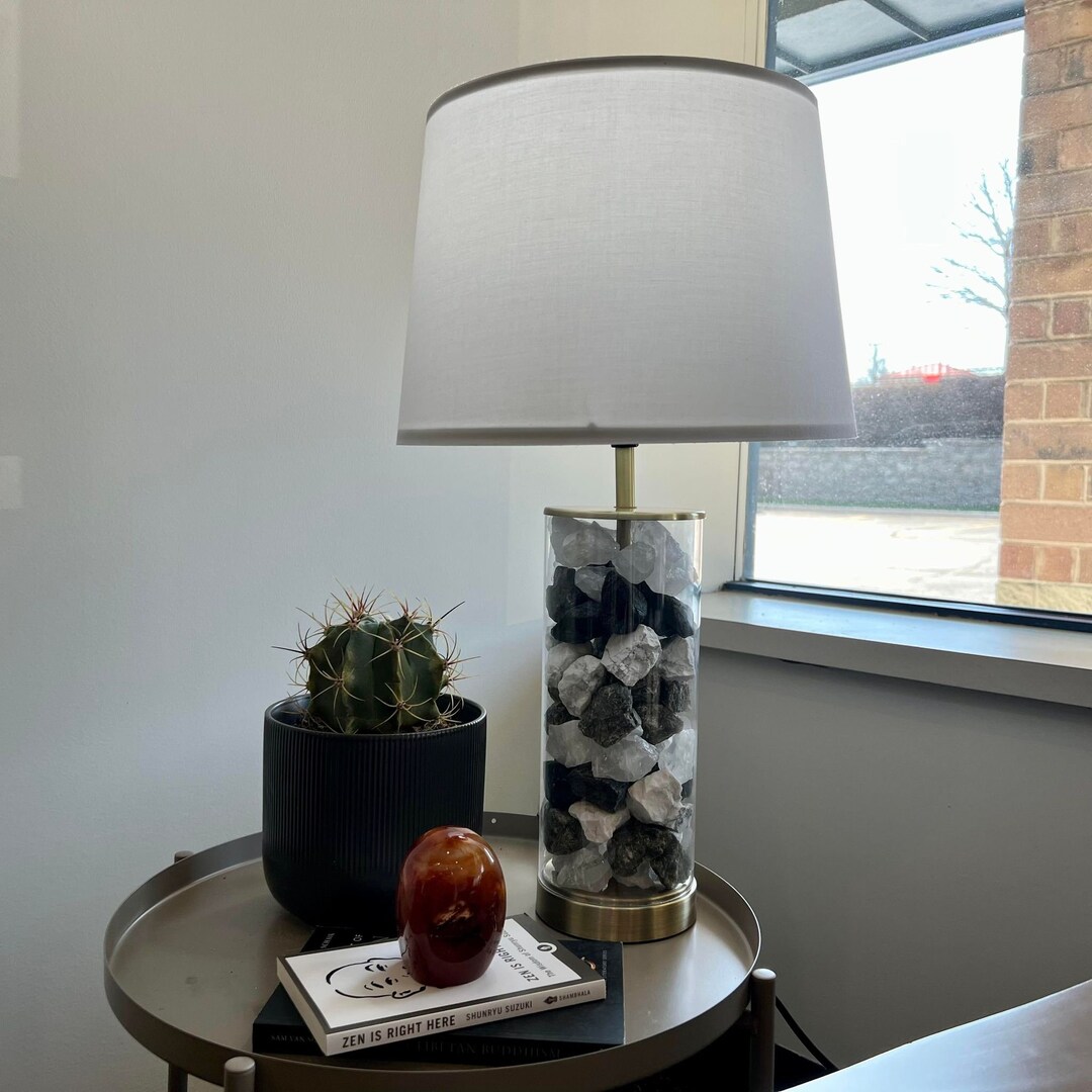Crystal Filled Table Lamp - Etsy