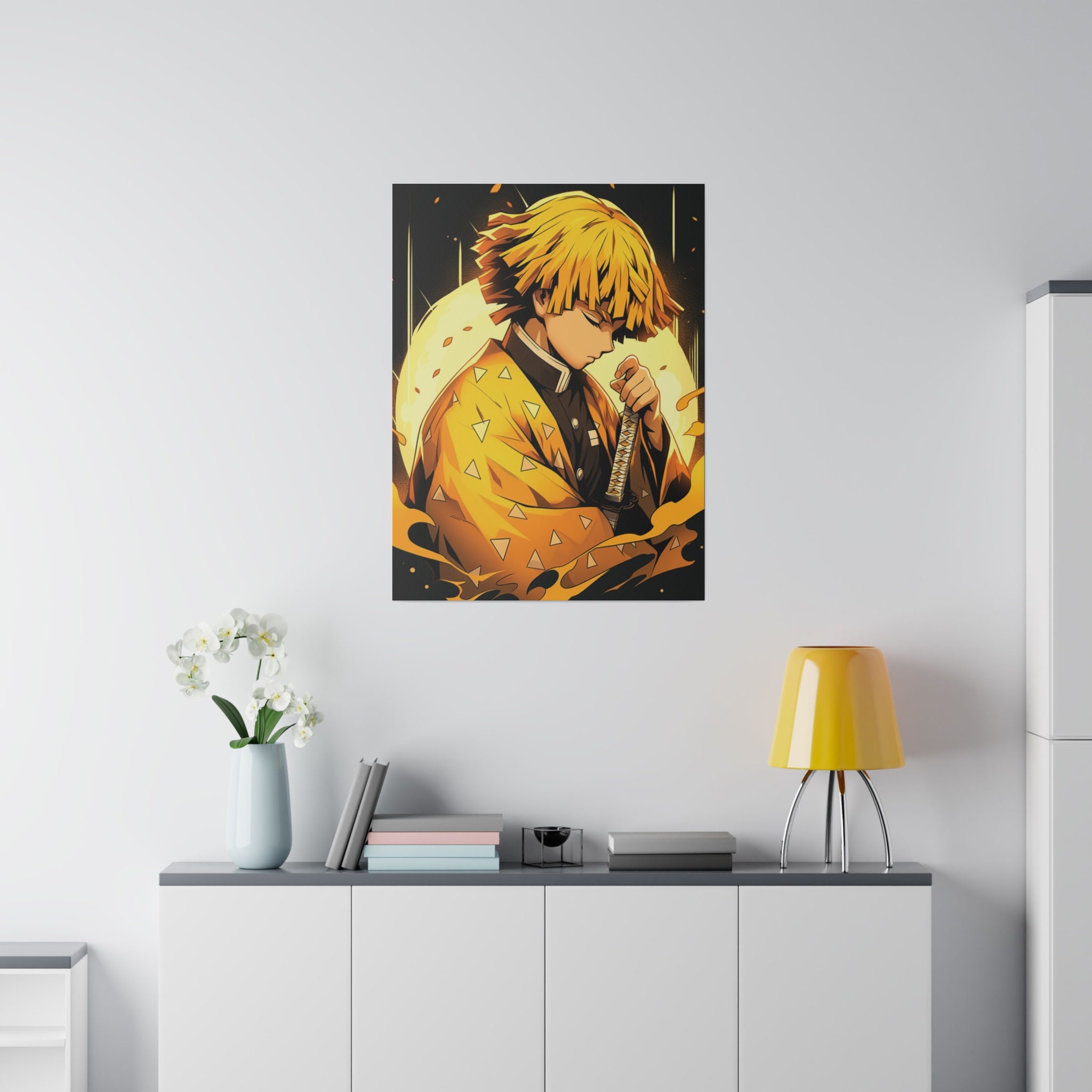 Zenitsu Agatsuma Thunder Breathing Canvas Art Demon Slayer Inspired ...