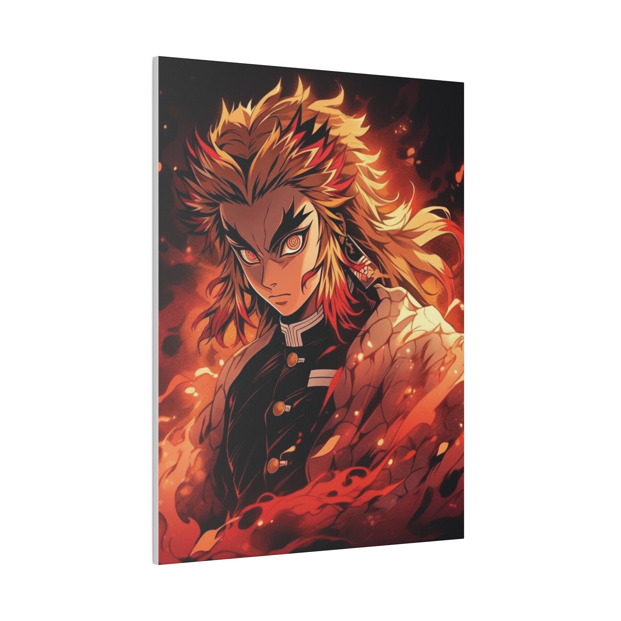 Kyojuro Rengoku Flame Hashira Canvas Art Demon Slayer Inspired Wall ...