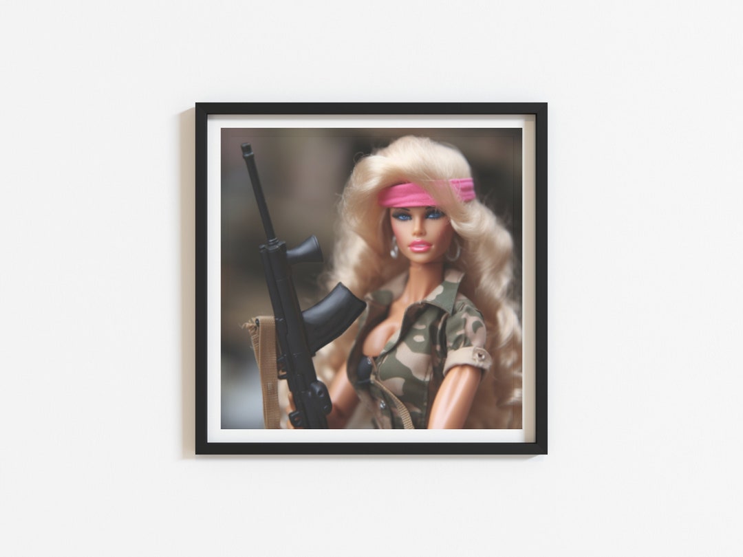 Girly Rambo Poster: Pink Camo Military Doll Art (digital Download) - Etsy