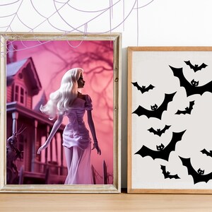Pink Halloween Decor Spooky Witch Decor Pastel Goth Pink Halloween ...