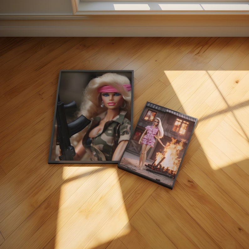 Girly Rambo Poster: Pink Camo Military Doll Art (digital Download) - Etsy