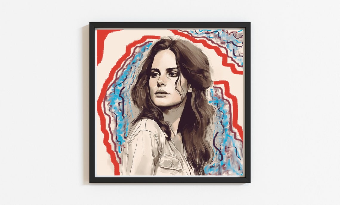 Lana Del Rey Poster Lana Del Rey Print Lana Del Rey Art Lana Del Rey ...