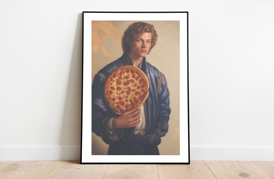 Funny Pizza Lover Wall Art for DND Bard Role Player Wall Decor for ...