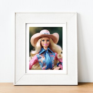 Western Cowgirl Art Print: Barbie Fan Art, 70s Style (digital Download ...