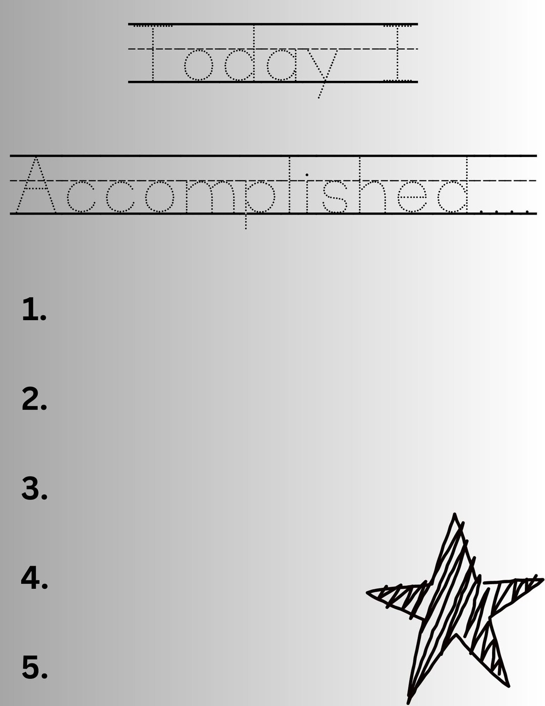 Today I Accomplished... Worksheet Mental Health Self-care - Etsy