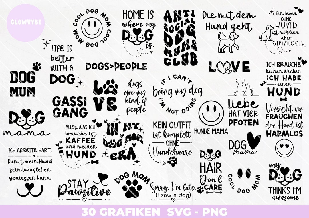 Dog Plotter Bundle Dog Quotes SVG Dog Mom Png Dog Mom Paw Prints SVG ...