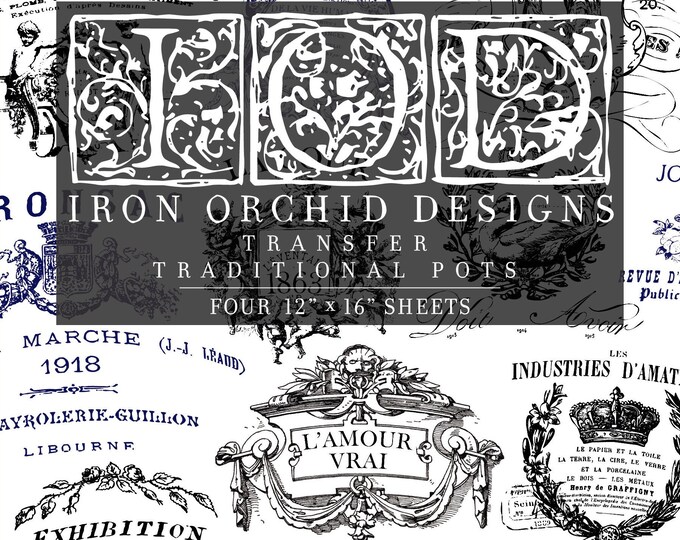 IOD Design Transfer Traditional Pots 12"x16" (8) Sheet Pad by Iron ...