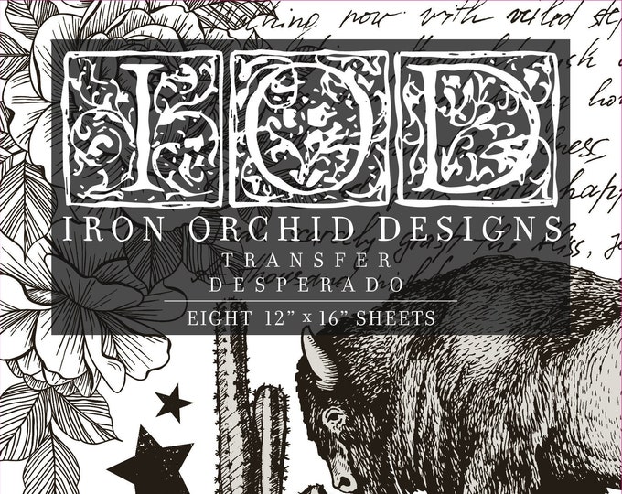 IOD Design Transfer Desperado 12"x16" (8) Sheet Pad by Iron Orchid ...