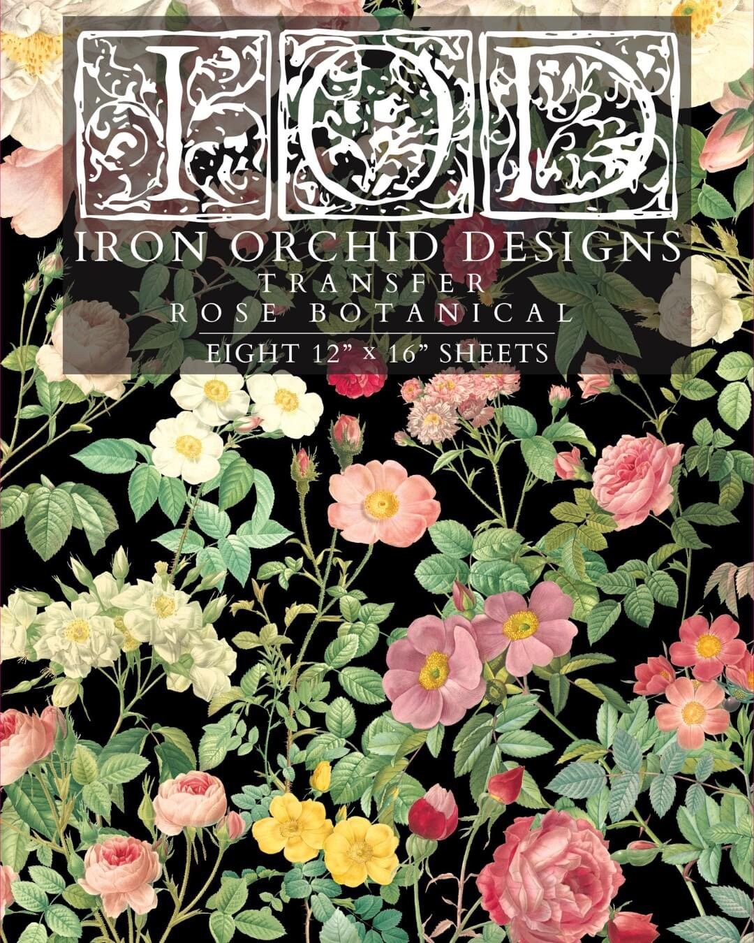 IOD Design Transfer Rose Botanical 12"x16" Pad by Iron Orchid Designs ...