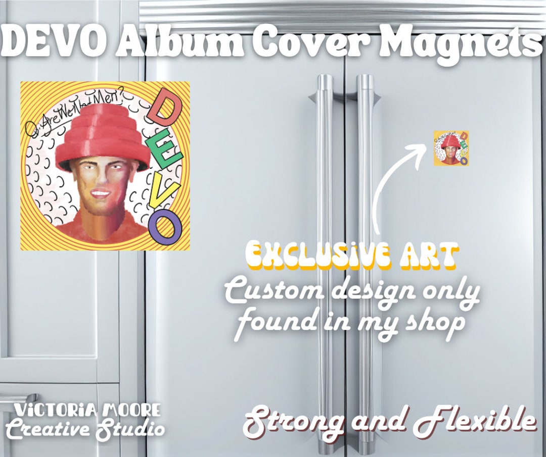 DEVO Magnet Are We Not Men Album Cover Art Vinyl Waterproof Fridge ...