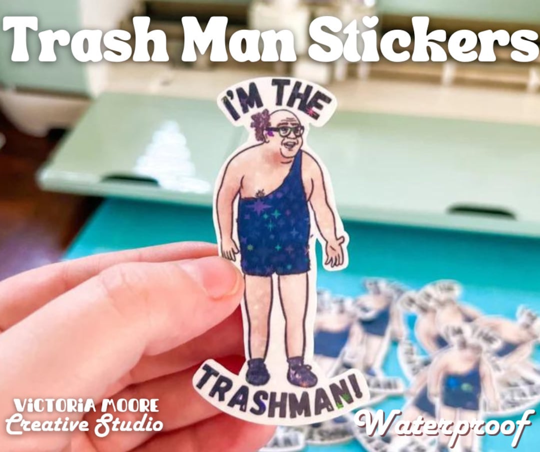 Trash Man Danny Devito Stickers | Funny Vinyl Waterproof Stickers From ...