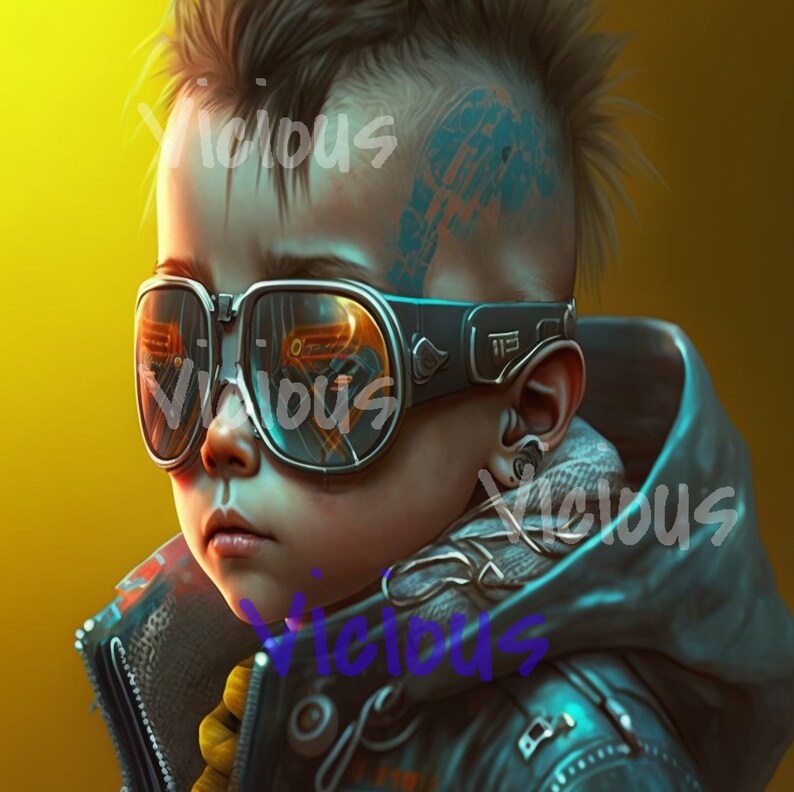 Futuristic Cyberpunk Character Portrait - High-quality Digital Download ...