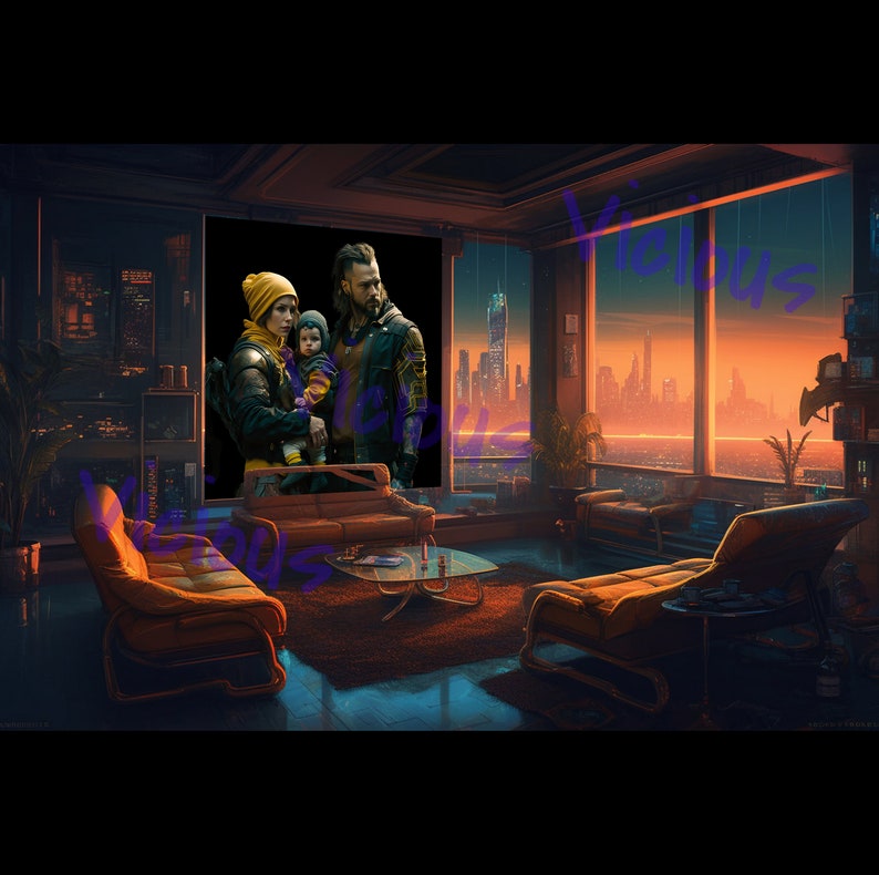 Futuristic Cyberpunk Character Portrait - High-quality Digital Download ...