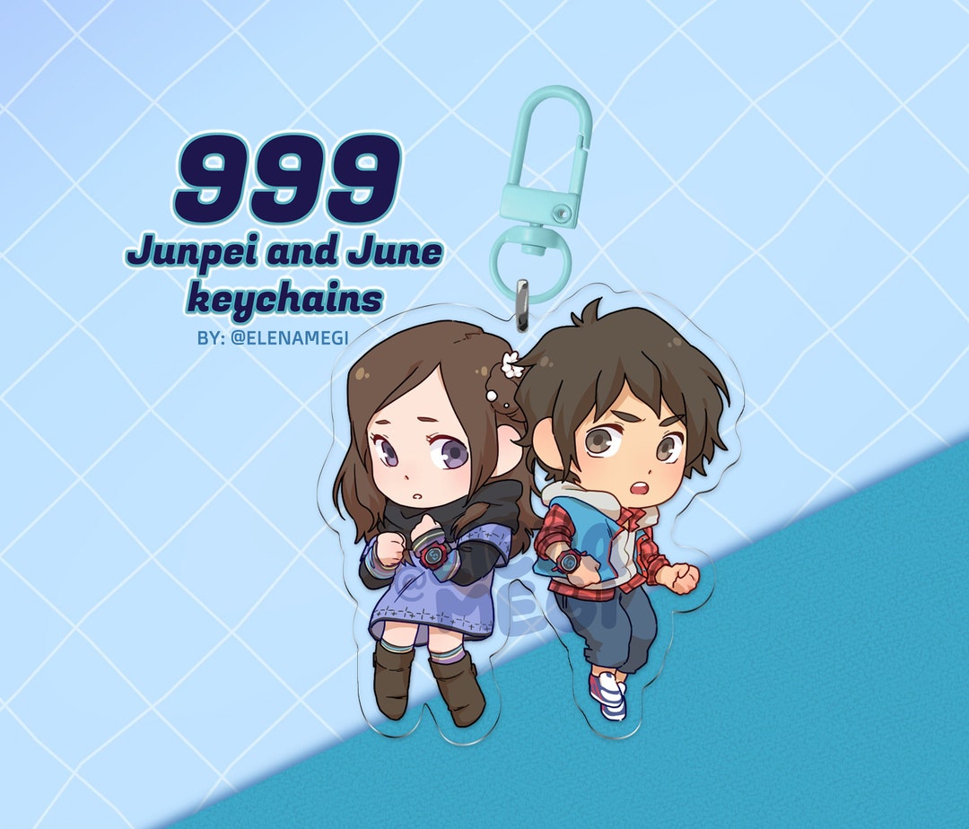 999 ZERO Scape Keychain Junpei and June - Etsy