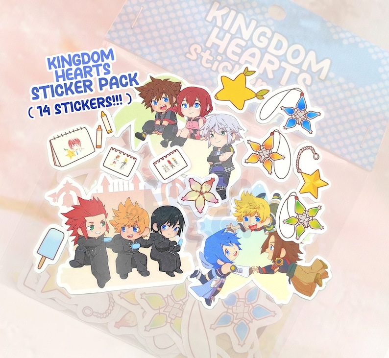 KINGDOM HEARTS Sticker Pack (14 Stickers) - Etsy