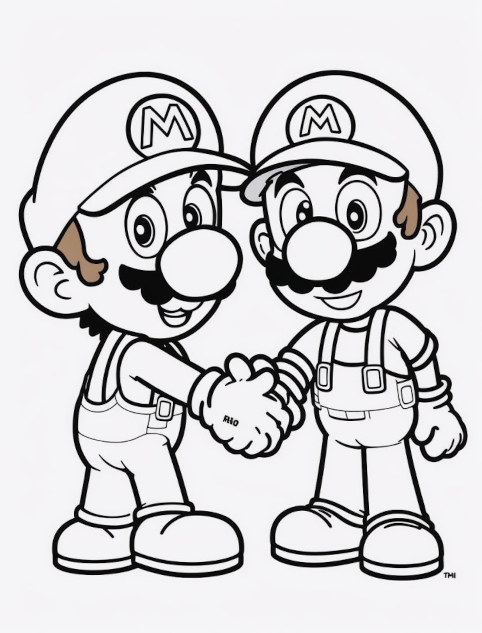 Super Mario Brothers Coloring Pages - Etsy