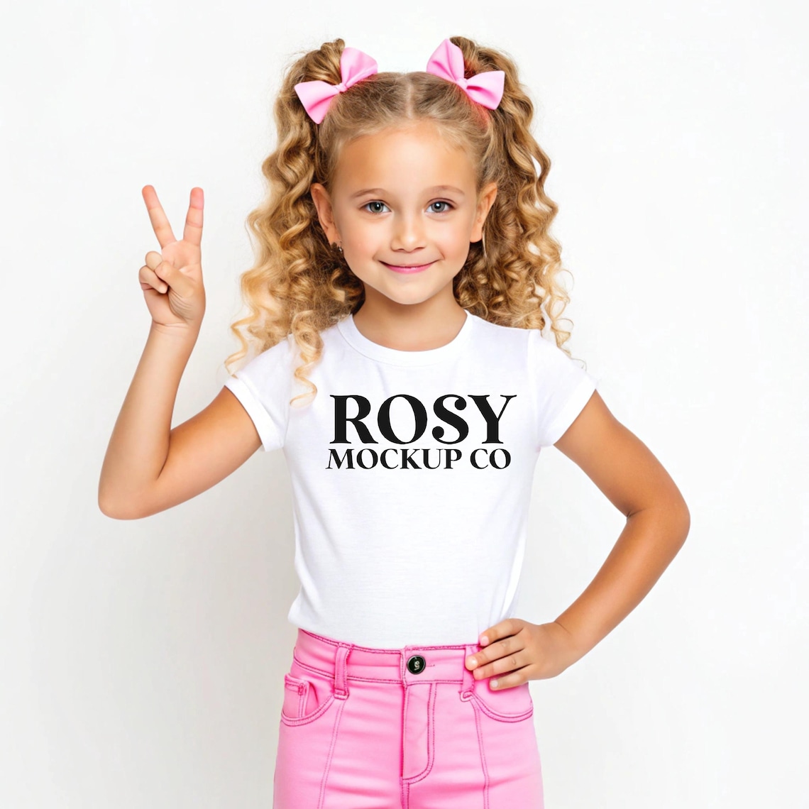 Trendy White Tshirt Mockup | Trendy Girl Mock up | 3001T 3321 Bella ...