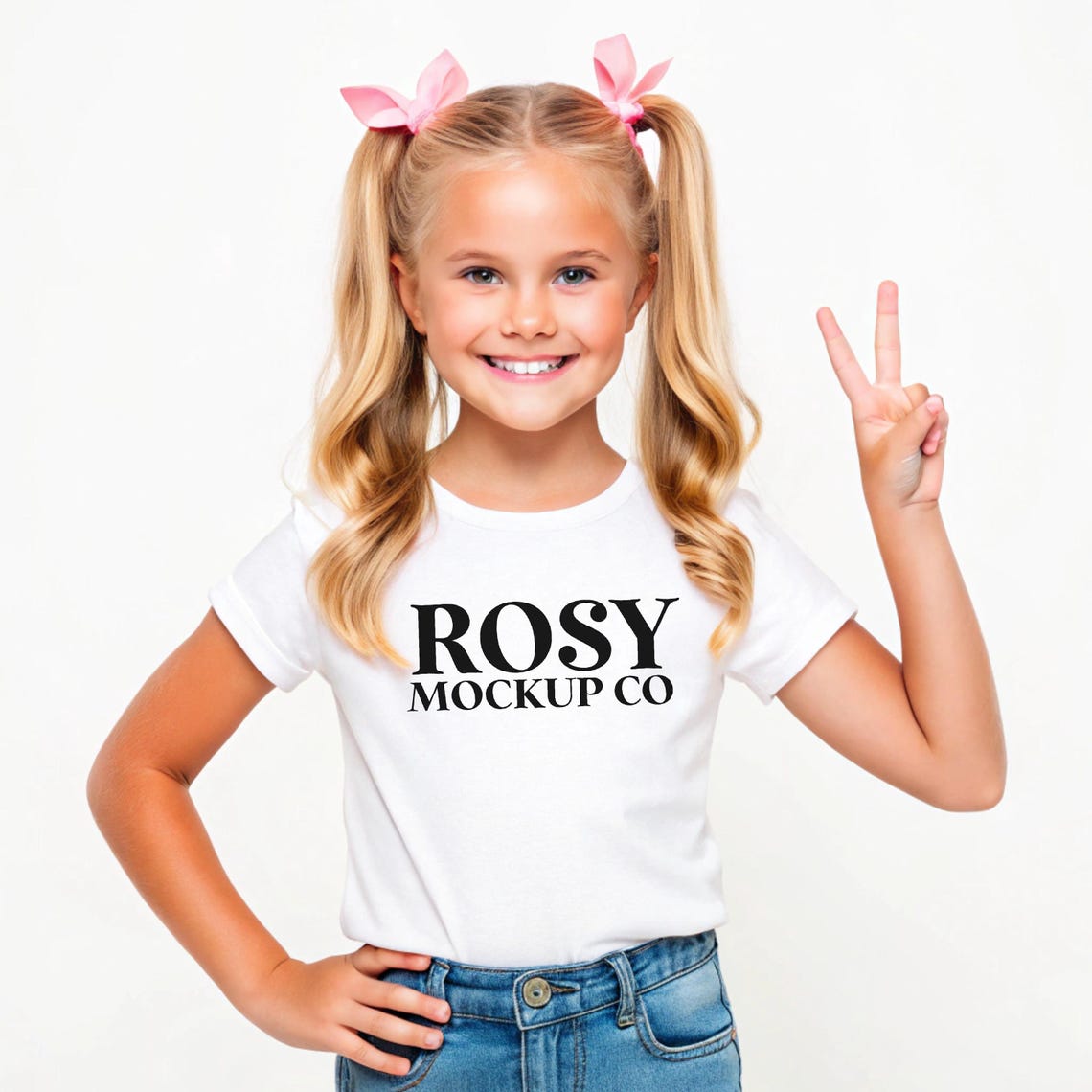 Trendy White Tshirt Mockup | Trendy Girl Mock up | 3001T 3321 Bella ...
