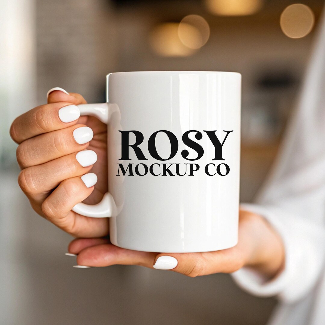 Trendy White 15oz Mug With Mockup - Stylish Mug Design Template for ...