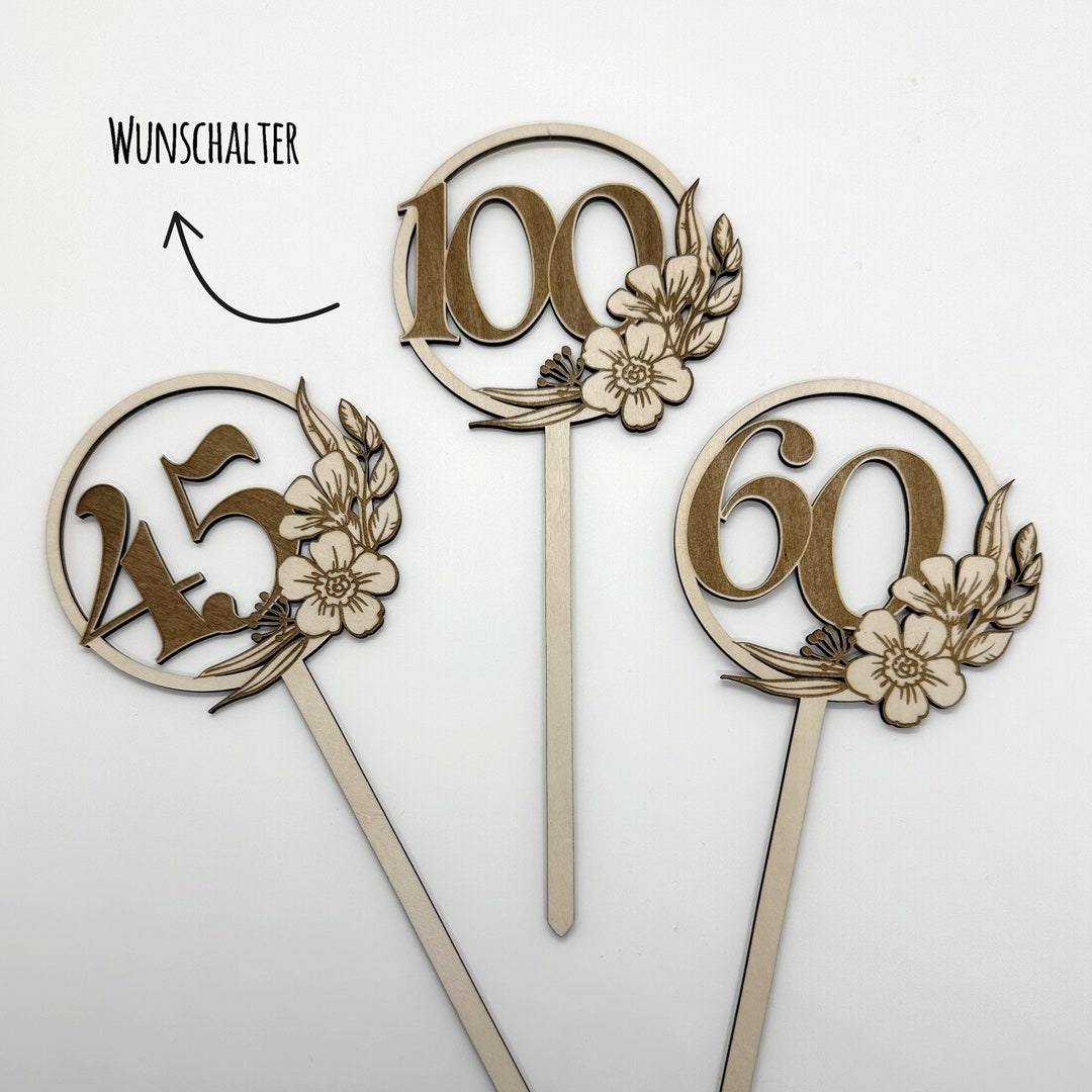 Free Delivery Cake Topper Flower Topper Personalized Topper Anniversary ...