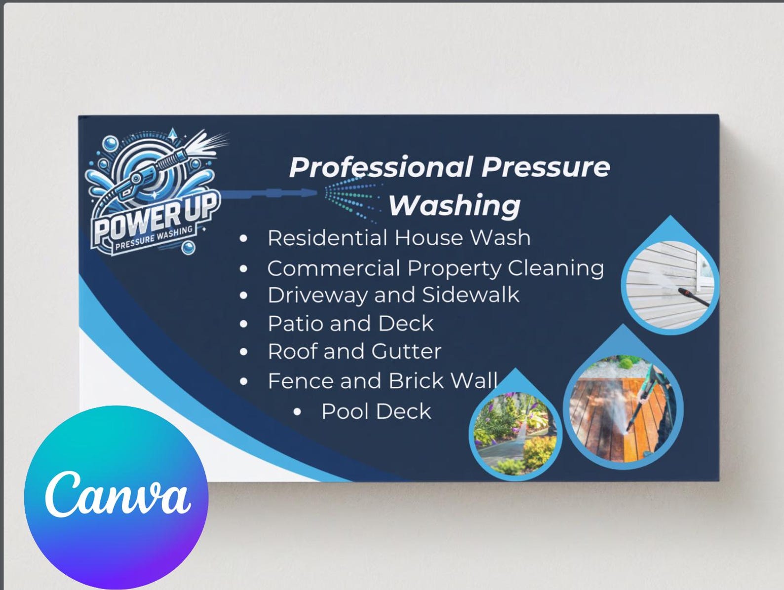 Pressure Washing Business Cards – Perfect for House & Commercial ...