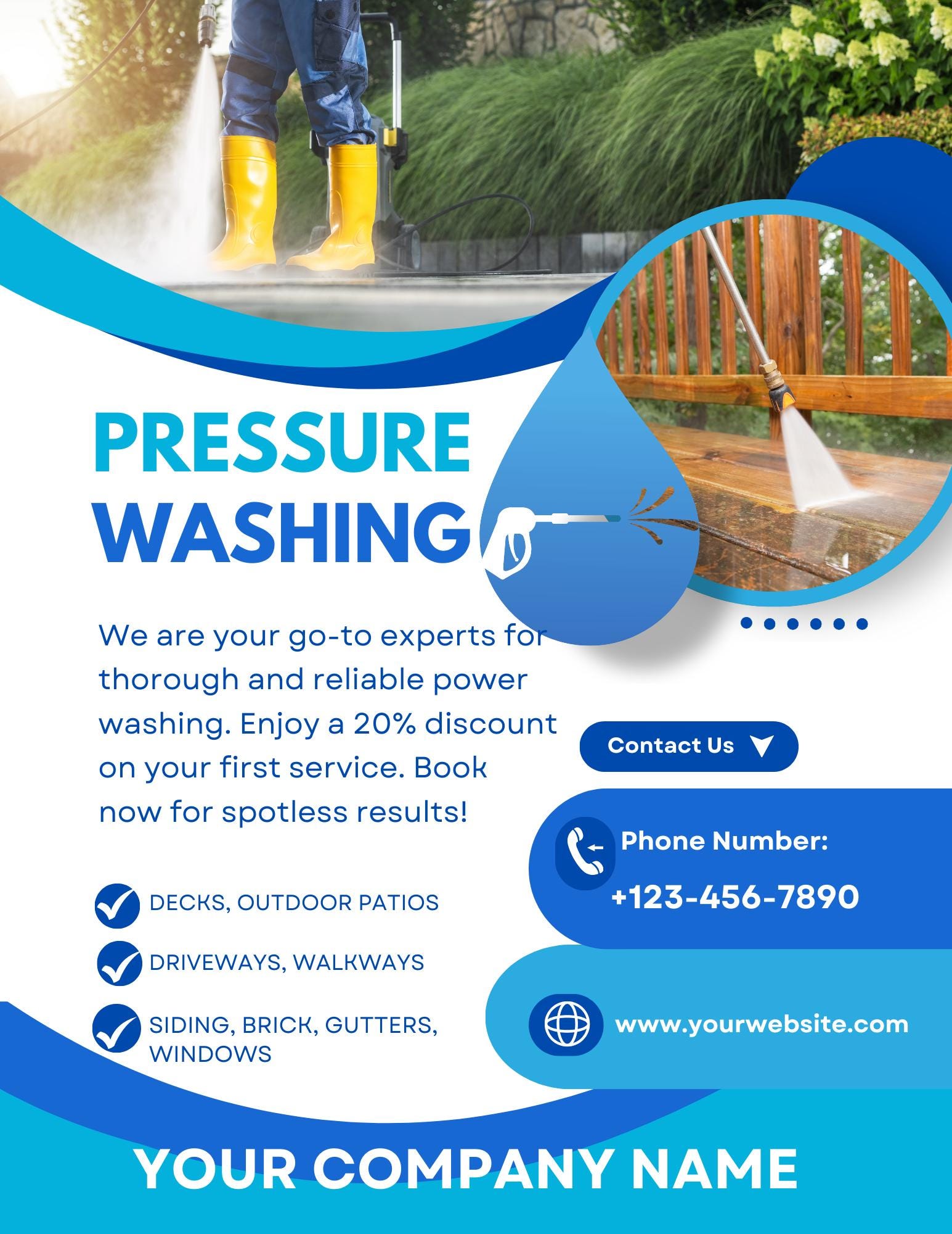 Pressure Washing Flyers - Residential and Commercial- Canvapro ...