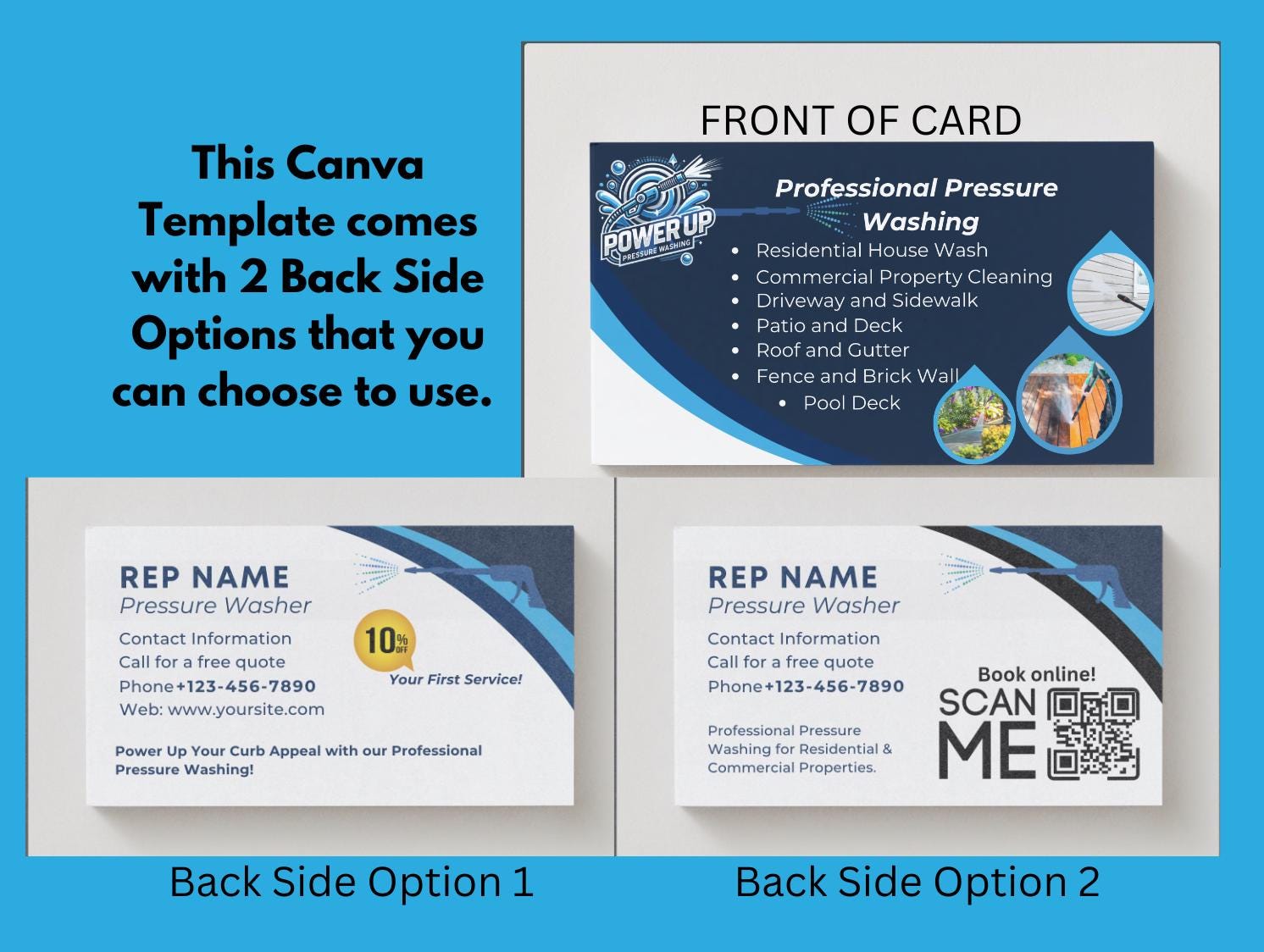 Pressure Washing Business Cards – Perfect for House & Commercial ...