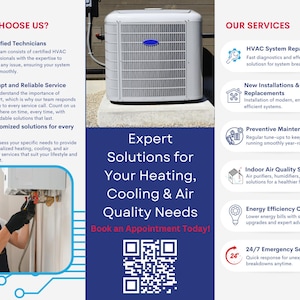 HVAC Business Brochure Template – Customizable, Print-ready Design - Etsy