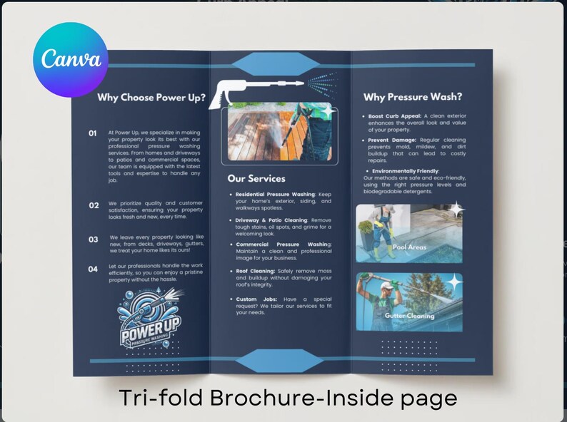 Pressure Washer Brochure - Tri-fold - Etsy