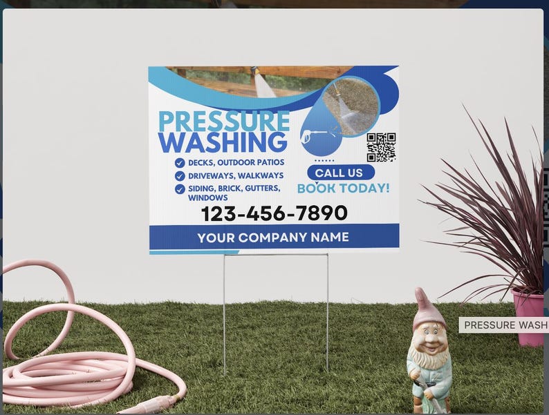 Pressure Washing Lawn Sign - Etsy