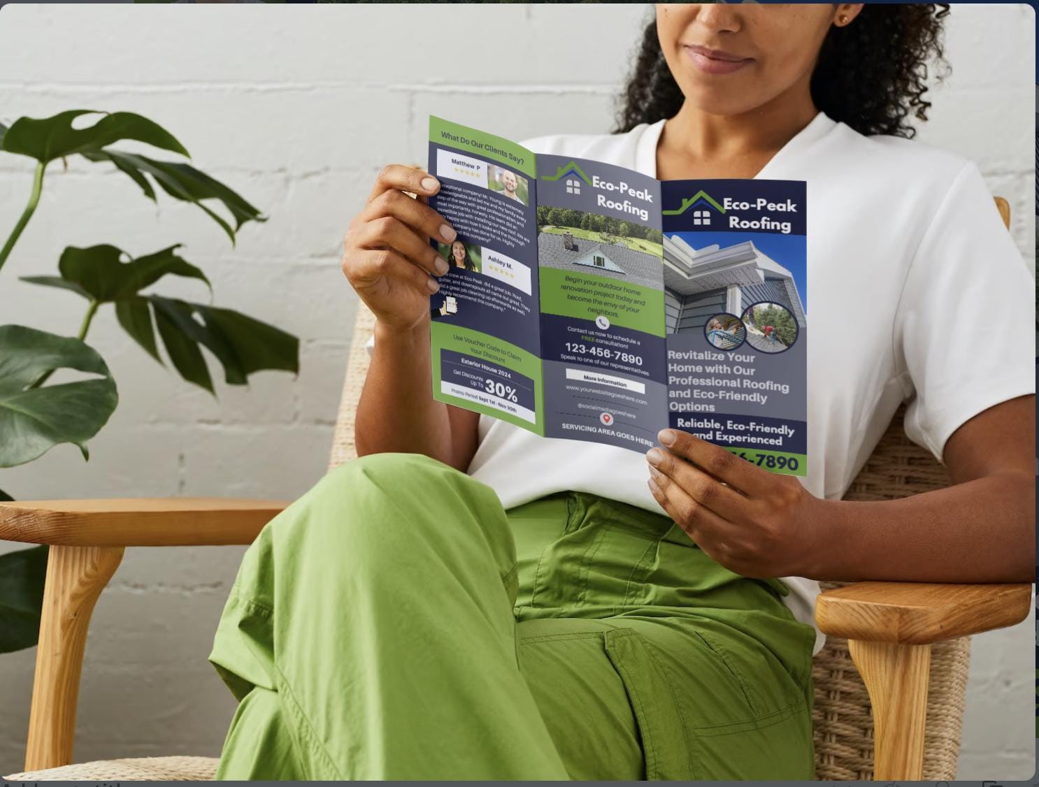 Roofing Business Brochure Template- Tri-fold - Etsy