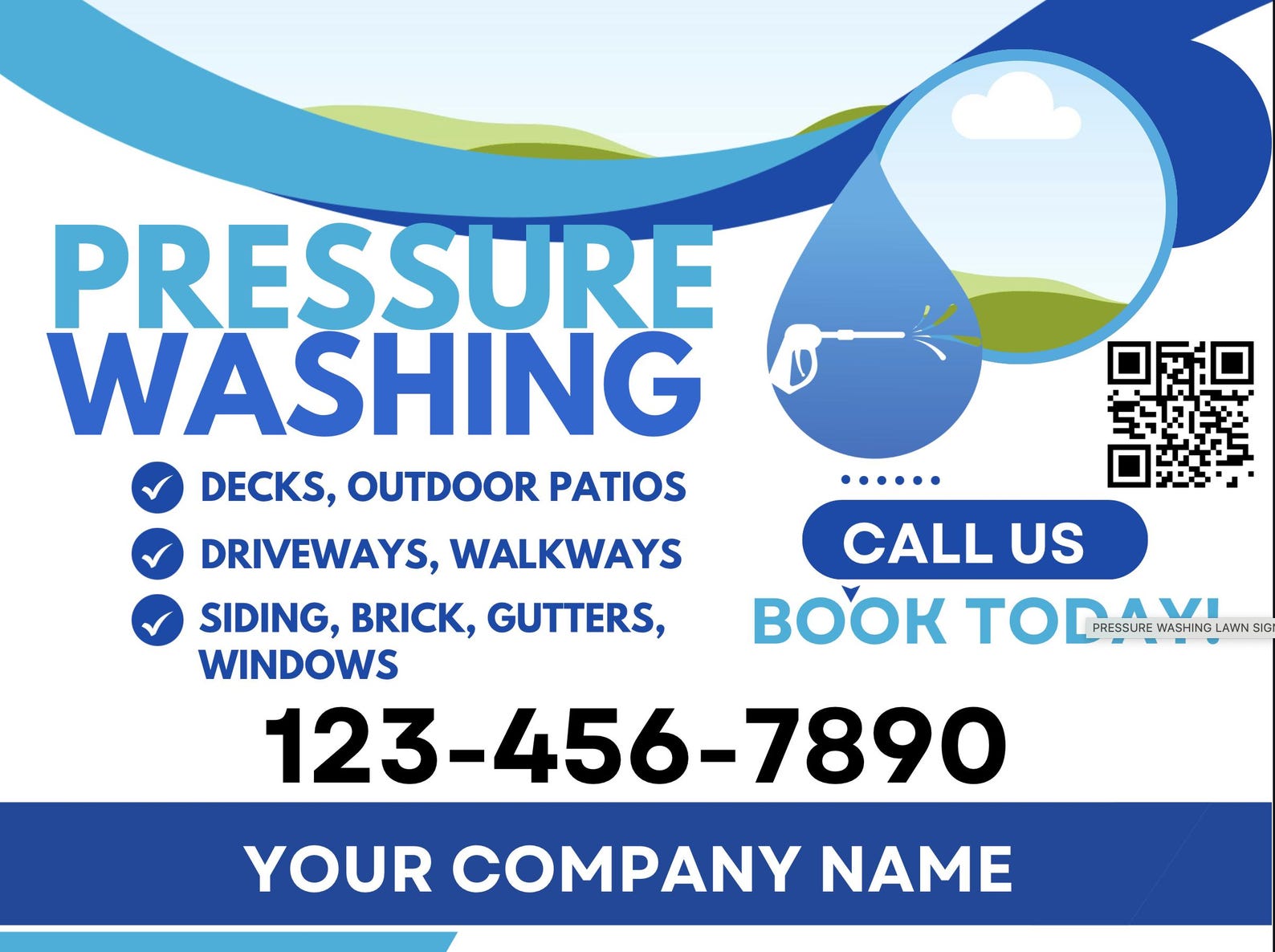 Pressure Washing Lawn Sign - Etsy