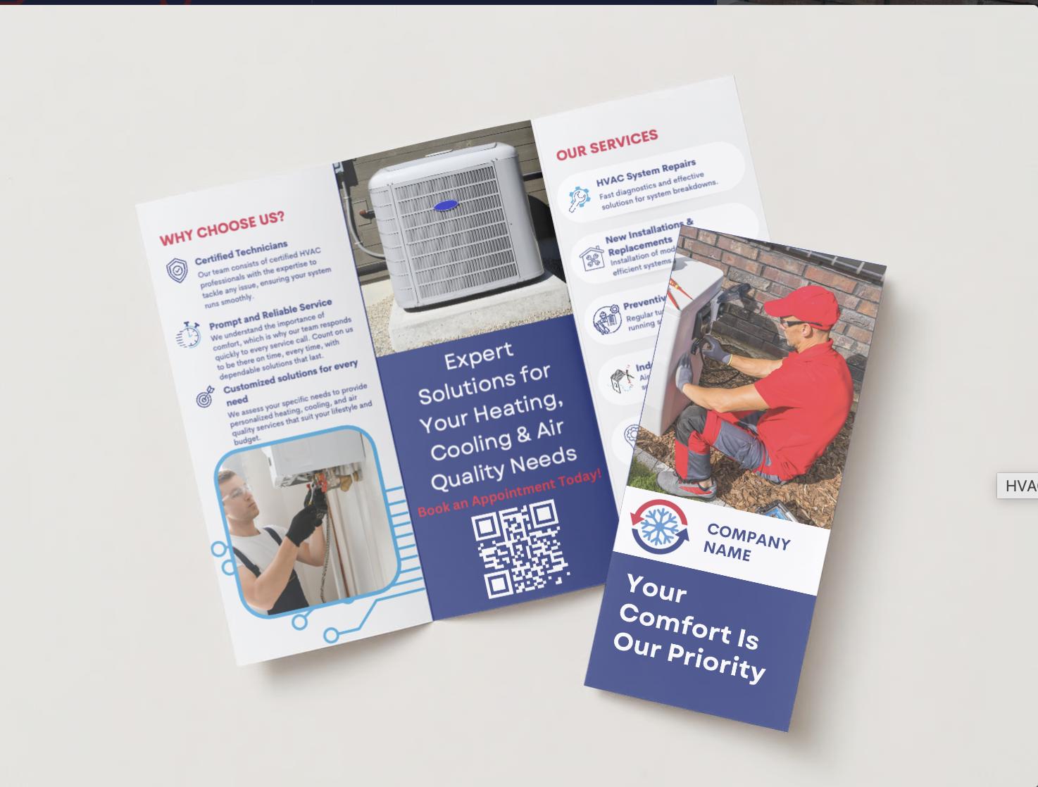 HVAC Business Brochure Template – Customizable, Print-ready Design - Etsy