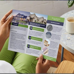 Roofing Business Brochure Template- Tri-fold - Etsy