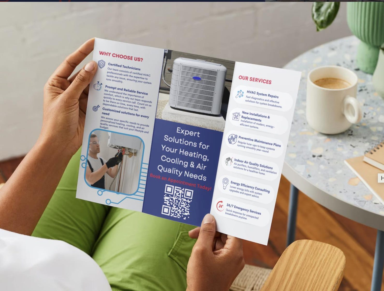 HVAC Business Brochure Template – Customizable, Print-ready Design - Etsy