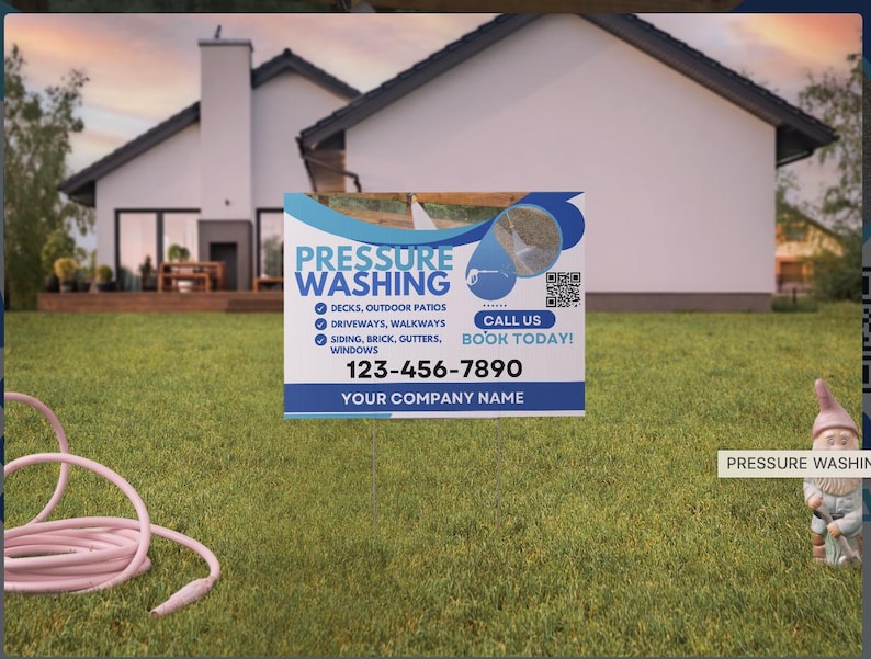Pressure Washing Lawn Sign - Etsy