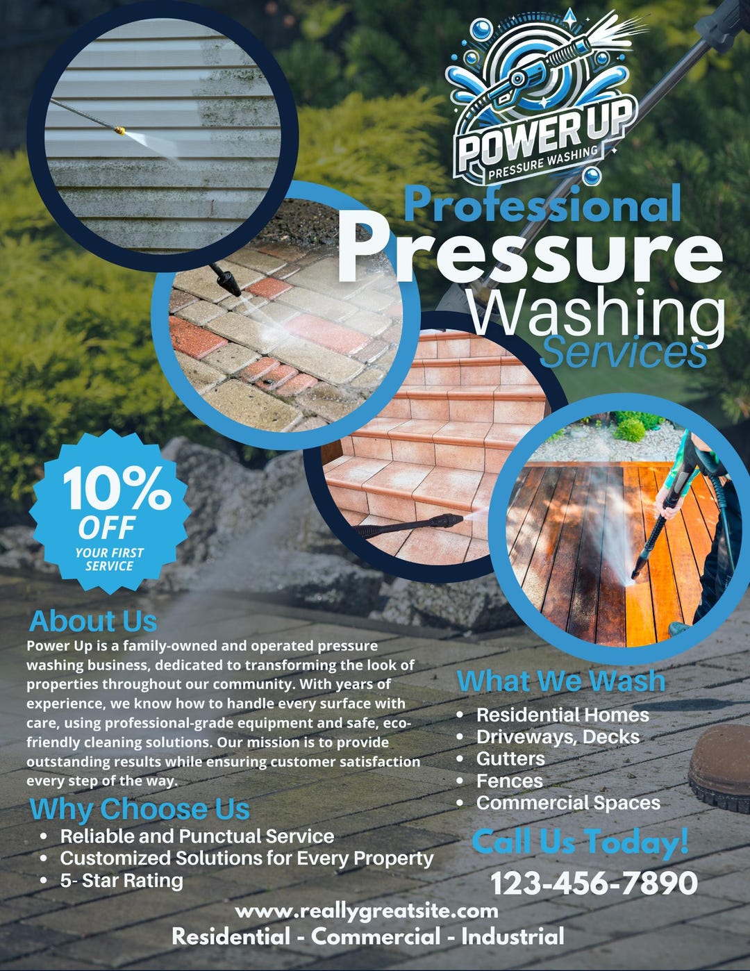 Pressure Washing Flyer - Power up - Canvapro Template - Etsy