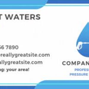 Pressure Washing Business Card Template - Design With Canvapro - Etsy
