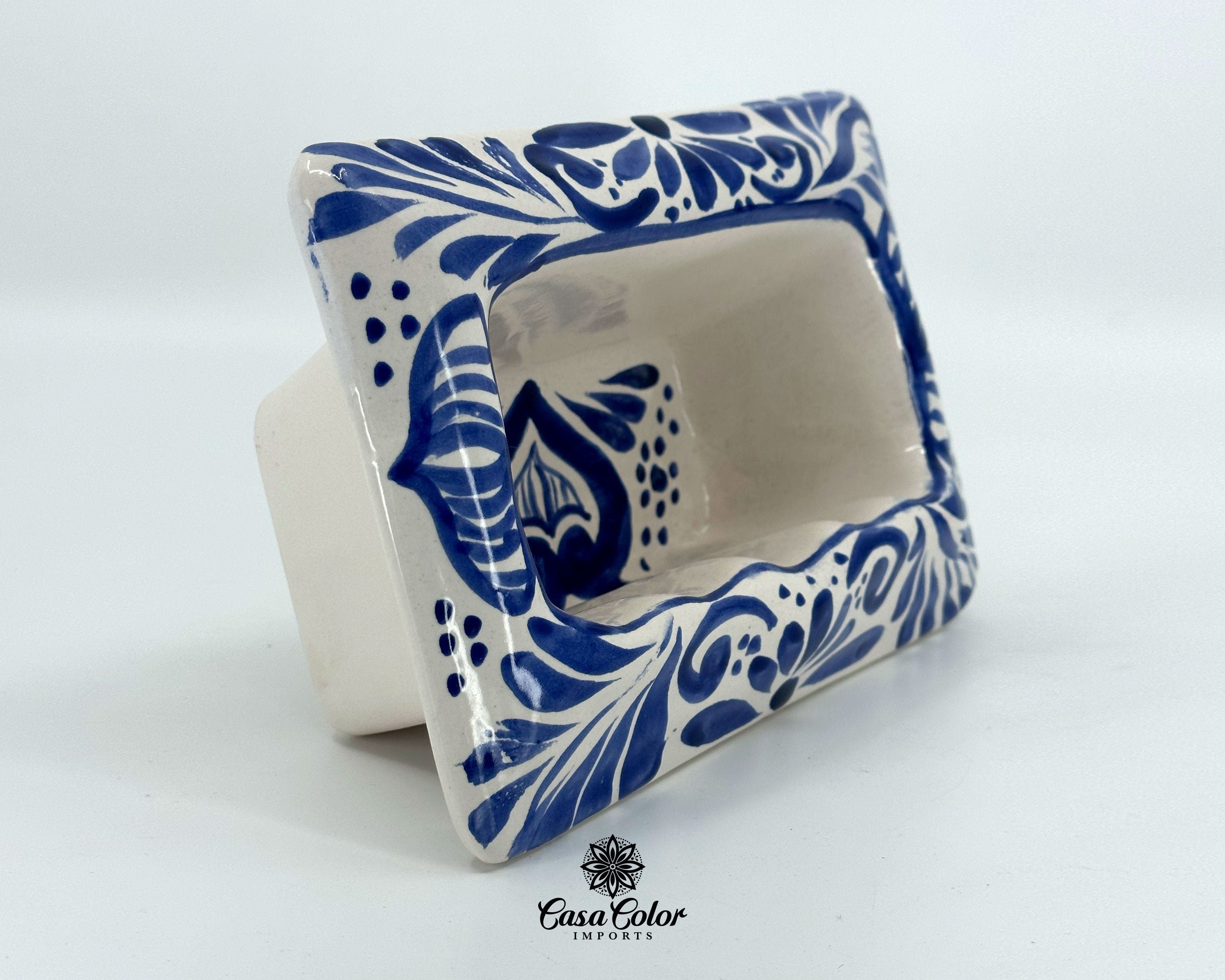 10 Piece Talavera Hand Painted Blue/white Bathroom Fixtures/ Home Decor ...