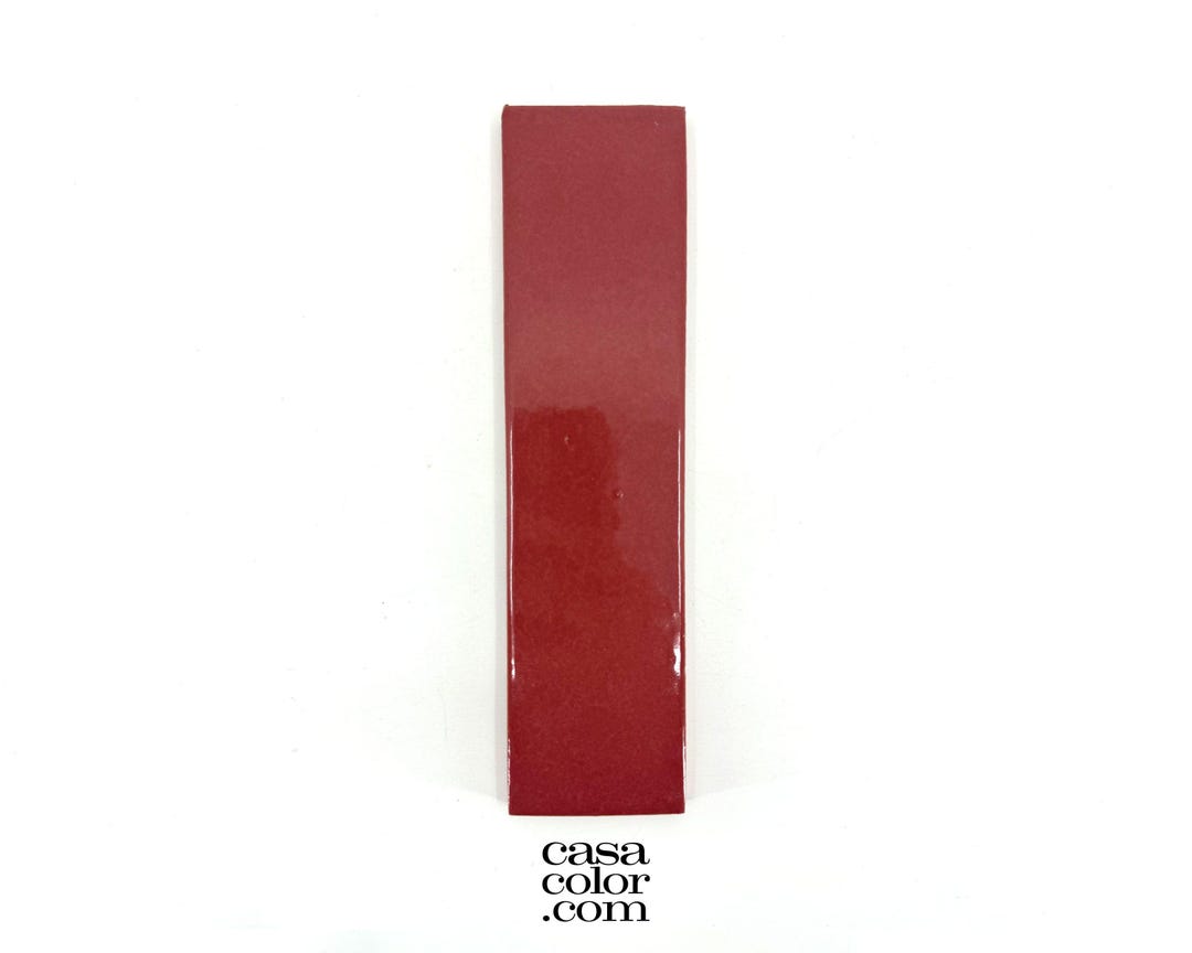 Extra Glossy Rectangular Rouge Pastel Ceramic Tiles 8x2, Home Decor ...