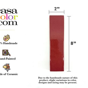 Extra Glossy Rectangular Rouge Pastel Ceramic Tiles 8x2, Home Decor ...