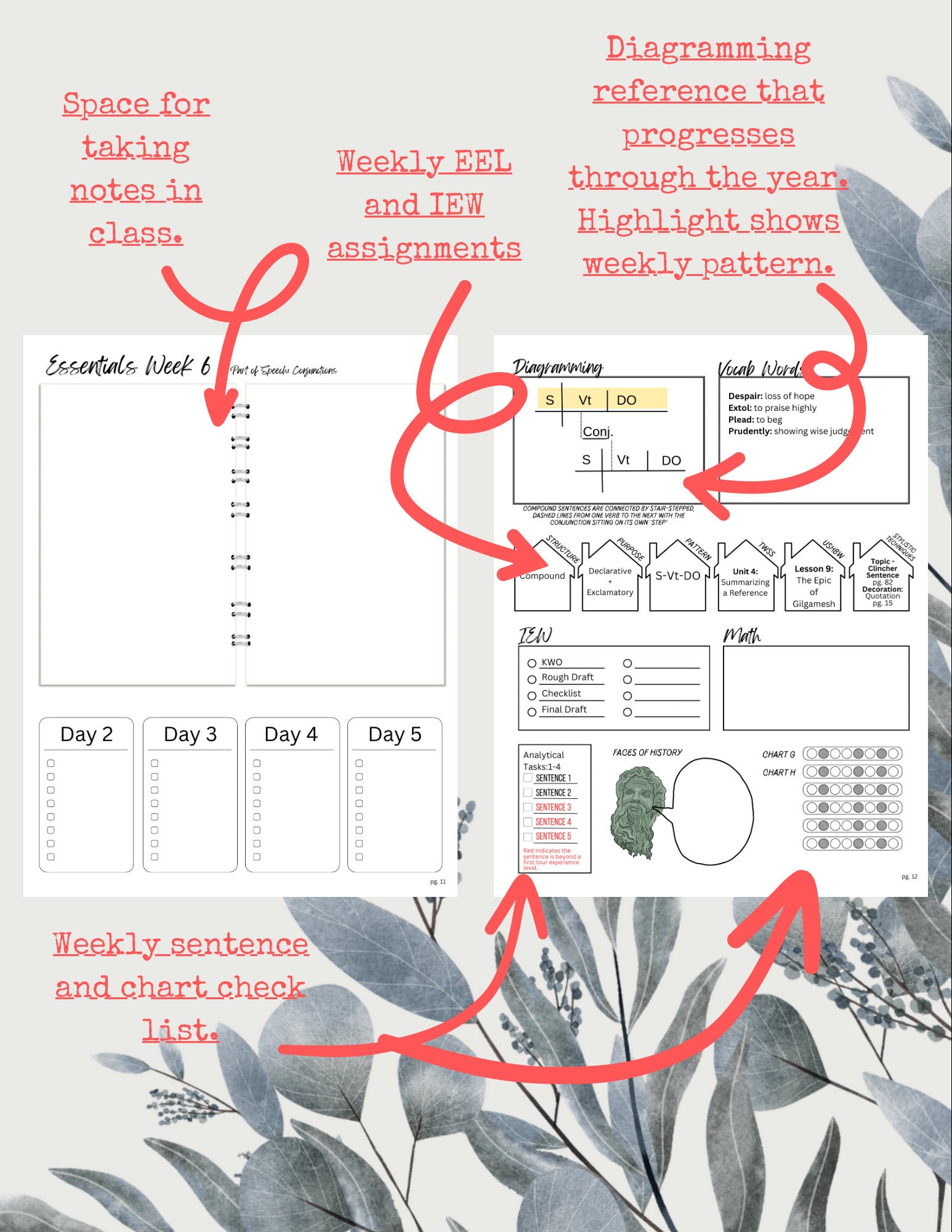 Weekly Planner Essentials Cycle 1 - Etsy