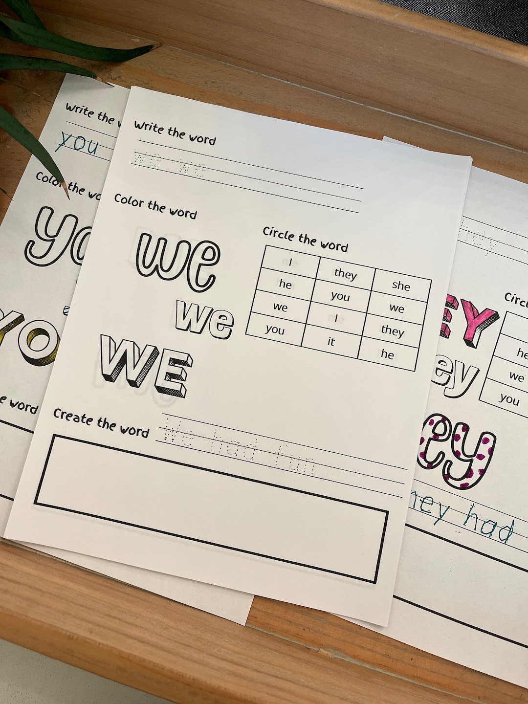 Pronouns Coloring Activity Sheets - Etsy
