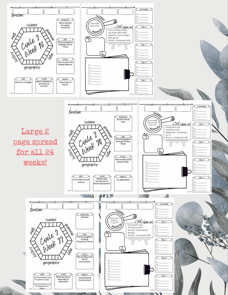 Weekly Planner Foundations Cycle 2 - Etsy