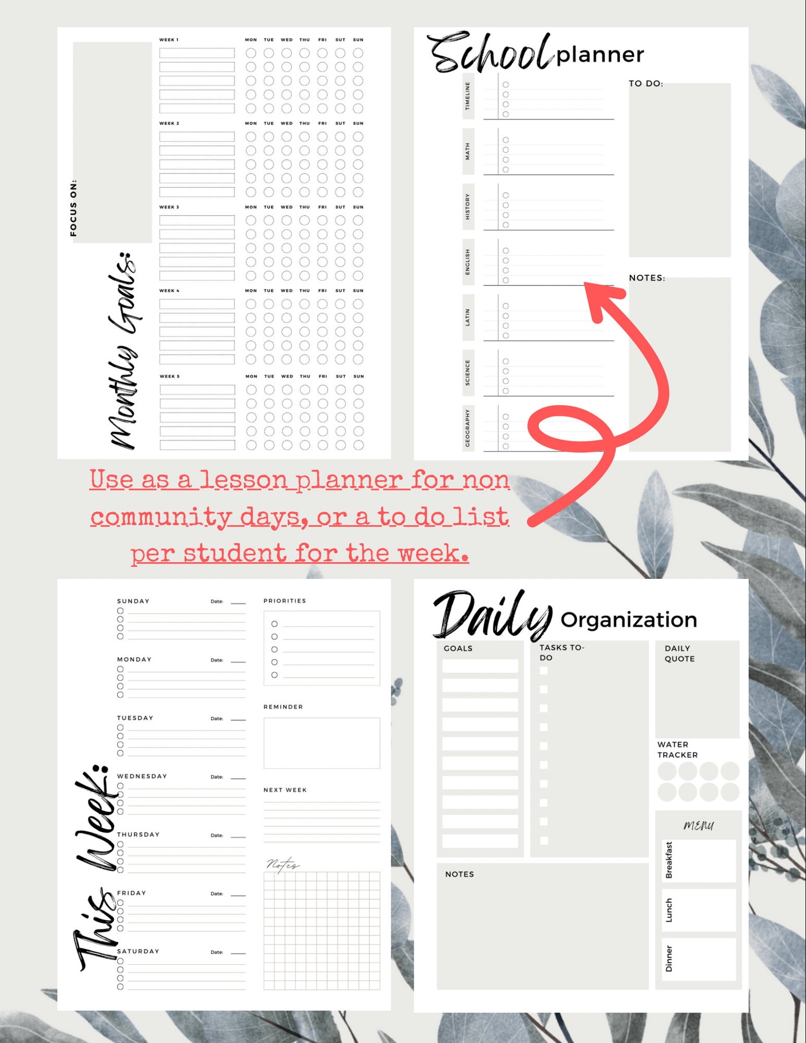 Weekly Planner Essentials Cycle 1 - Etsy
