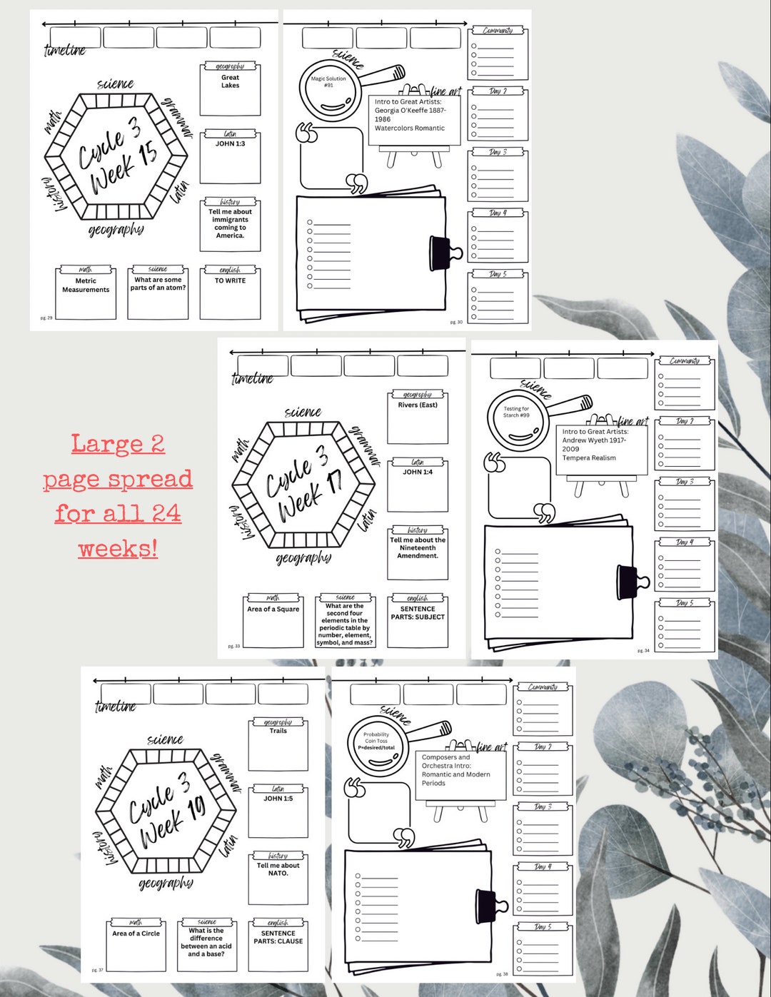 Weekly Planner Foundations Cycle 3 - Etsy