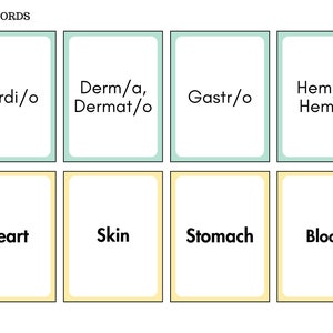 Medical Terminology Flashcards, Medical Terminology Prefixes, Suffixes ...