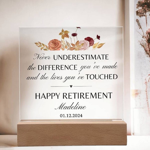 Retirement Plaque (Just for you!) - Etsy